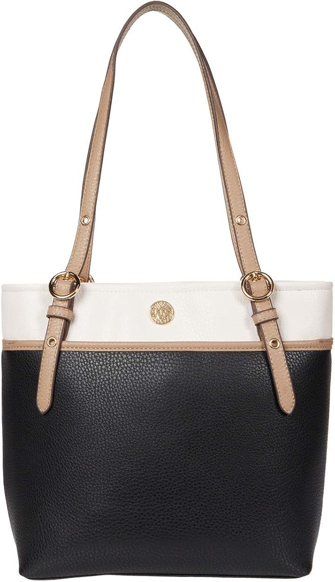 Anne Klein Pocket Tote Black/Nude One Size: Amazon.ca: Shoes & Handbags