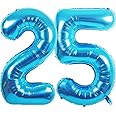 Amazon.com: 25 Balloon Number, 40 Inch Blue Foil Balloons Giant Jumbo ...