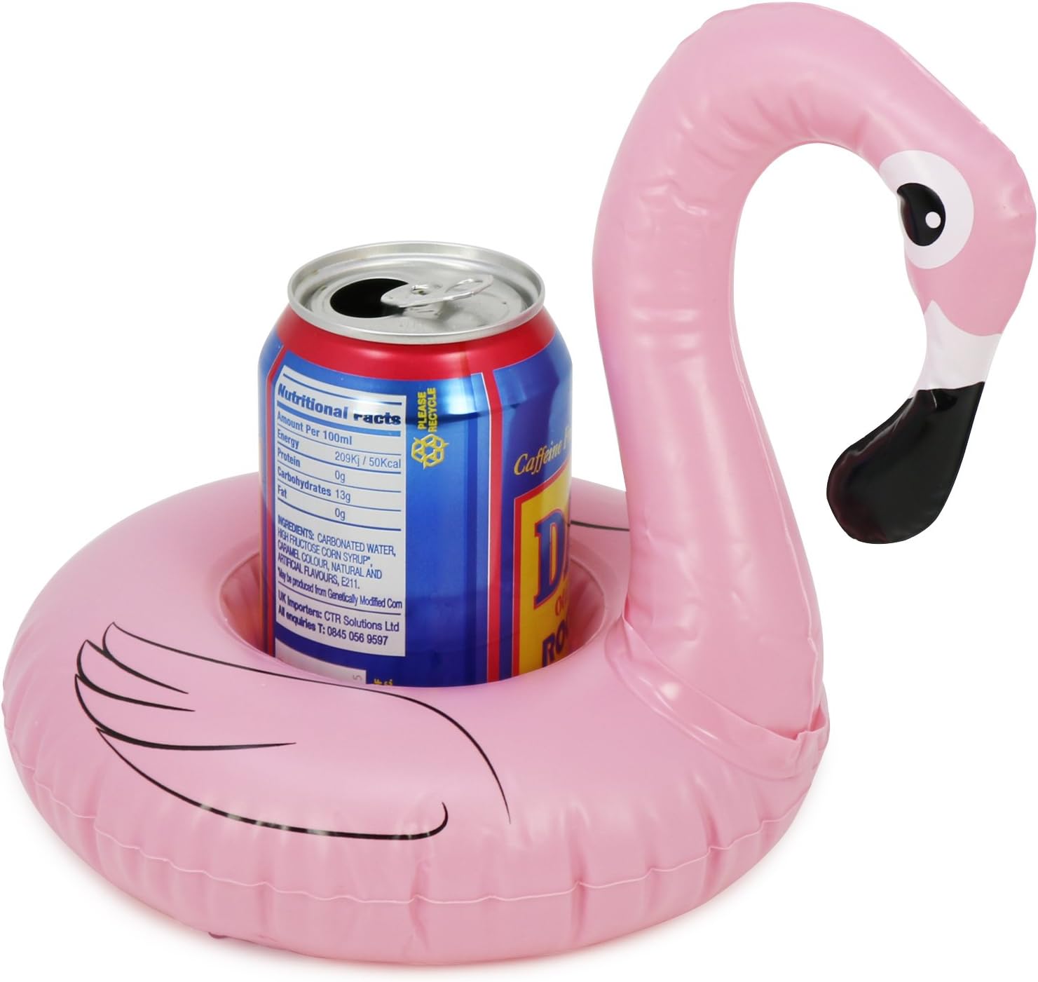 com-four® 4x inflatable cup holder for the pool – Can holder Flamingo ...