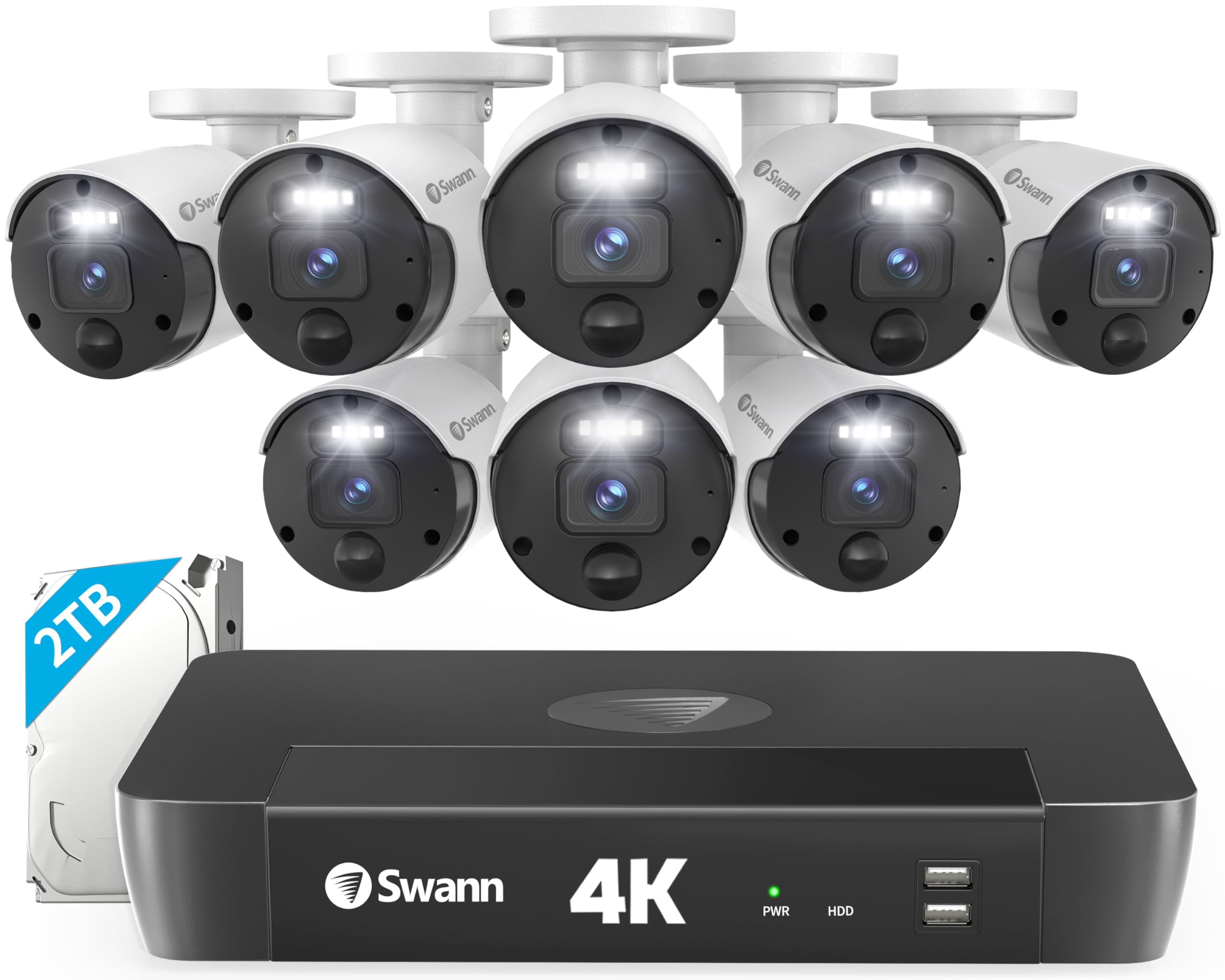 Mua Swann 4K Master Security Camera System, 8pcs PoE Bullet Cameras, 8CH Cat5e Wired NVR System ...