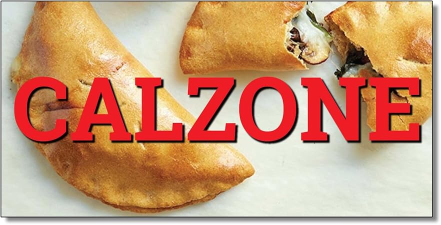 Calzone Restaurant Café Bar Decal Sticker Retail Store Sign 4.5 x 12 ...