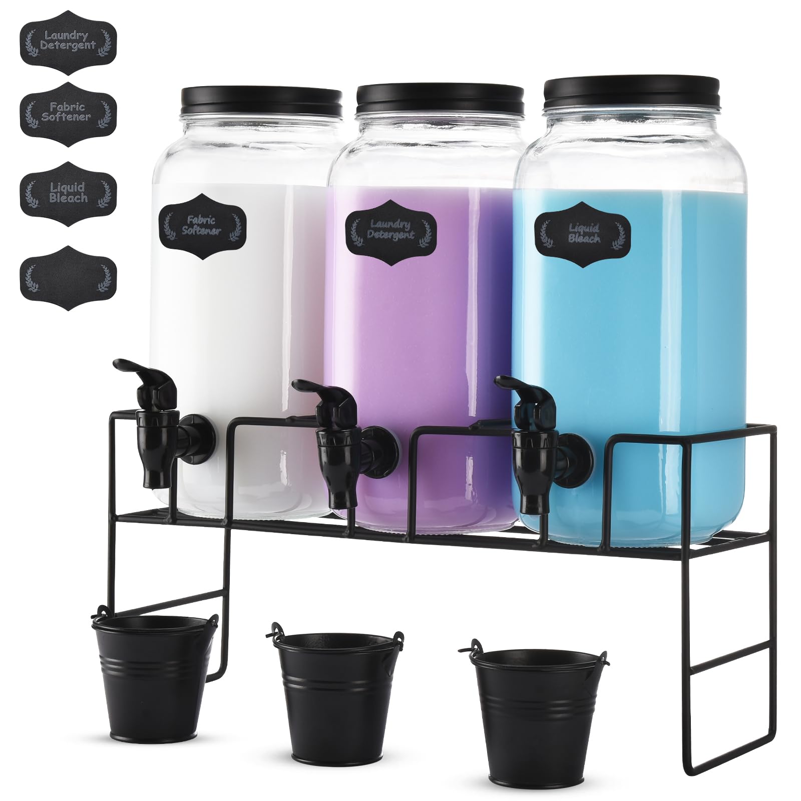 Liquid Laundry Detergent Dispenser, Three 2.2L Laundry Detergent ...