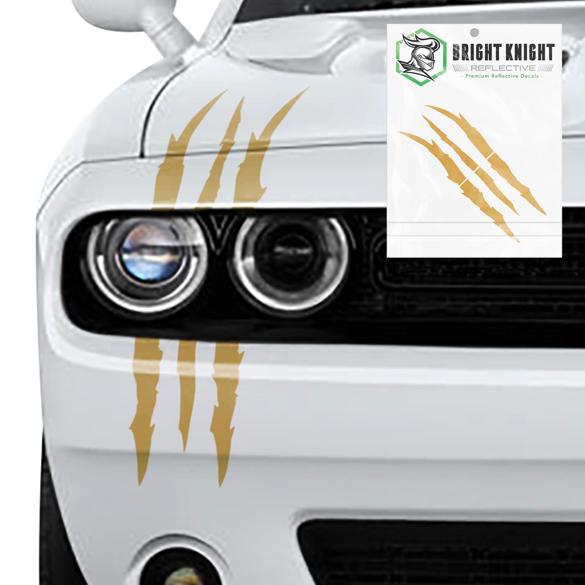 Mua Bright Knight Decals Reflective Claw Mark Car Decals for Men - Gold ...