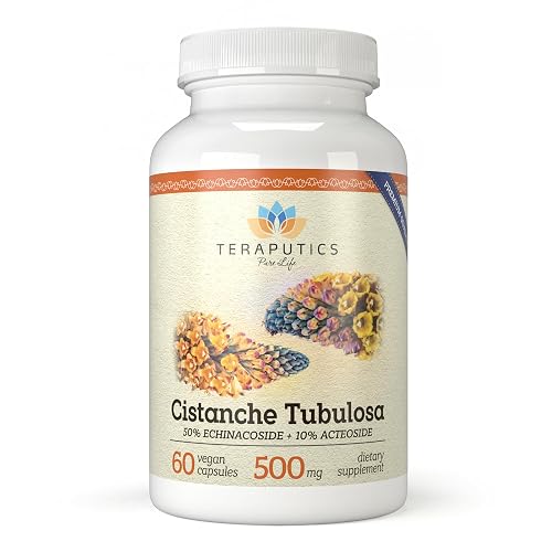 Cistanche Tubulosa Extract 500mg (60 Capsules) | 50% Echinacoside & 10% ...