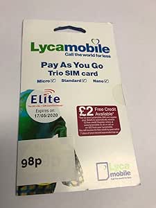 Amazon.com: Lycamobile (UK) Prepaid Mobile Trio SIM Card