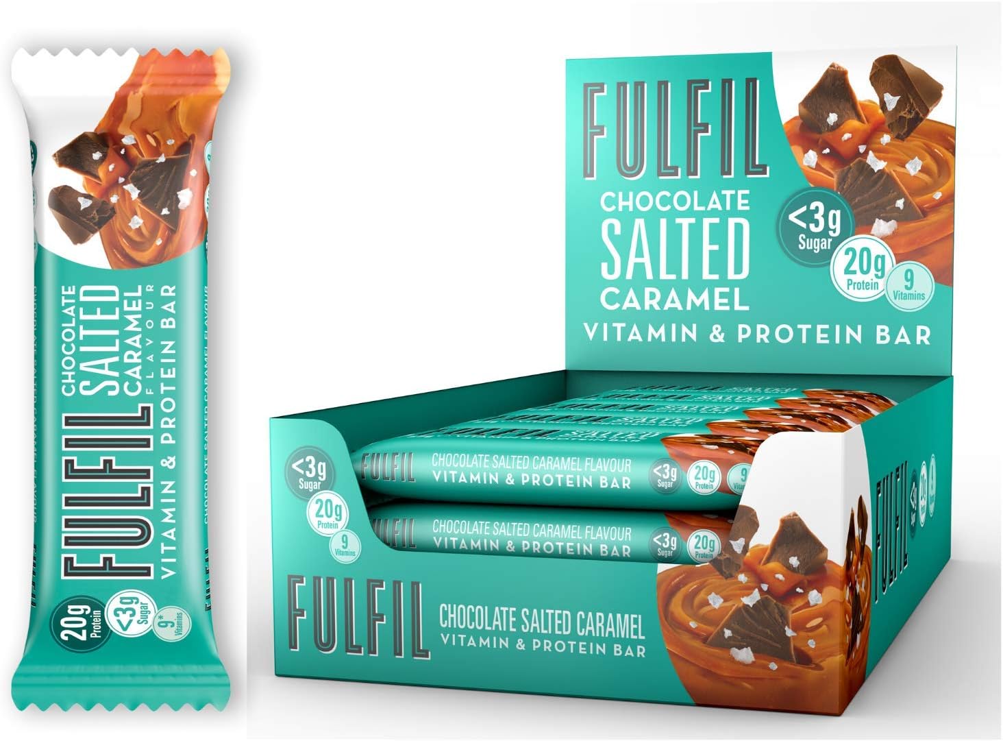 FULFIL Vitamin and Protein Snack Bar (15 x 55g Bars) — Chocolate Salted ...