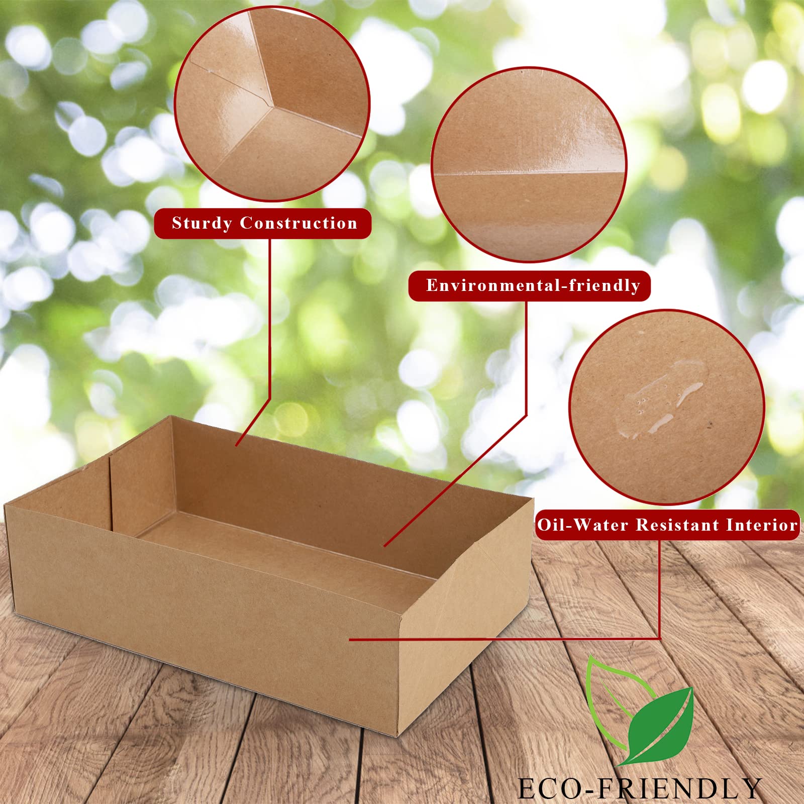 Mua DEAYOU 50 Pack Paper Trays, Kraft Food Containers, Paperboard Food ...