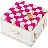 Amazon.com: Mosstory Preserved Roses in a Box 49-Piece Forever Flowers ...