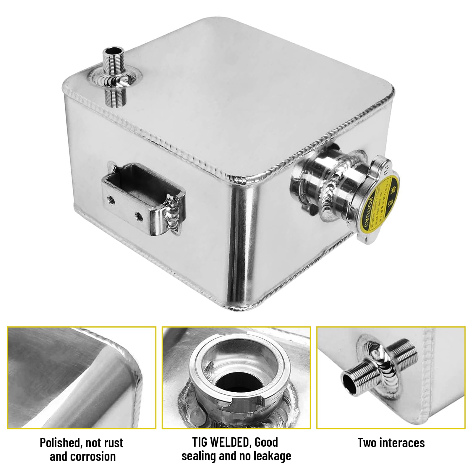 Mua 2.5L Universal Water Coolant Expansion Tank Aluminum Alloy Coolant ...