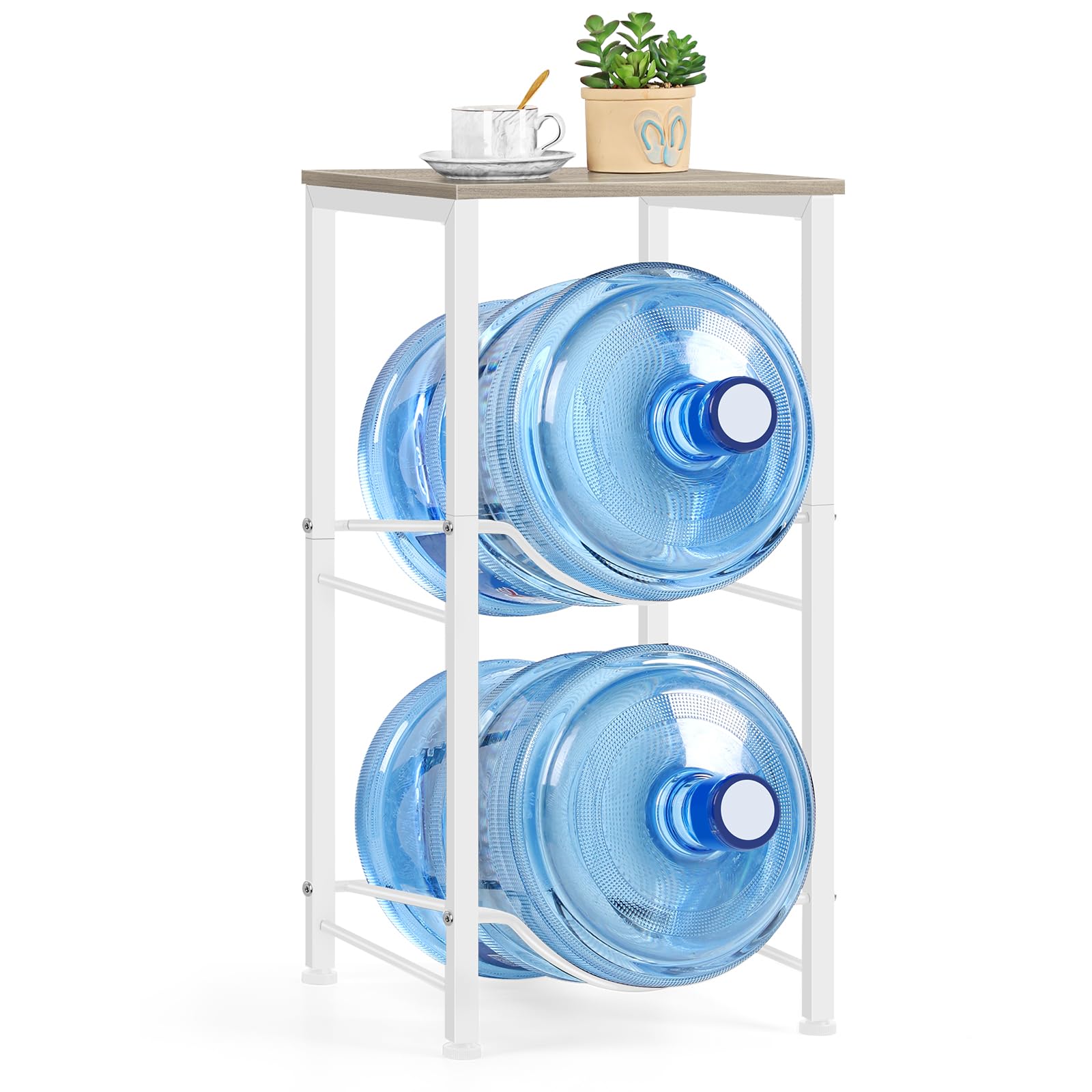 Water Jug Holder 5 Gallon Water Bottle Holder With Top Shelve 2 Tier ...