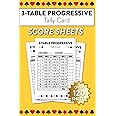 3-Table Progressive Tally Card Score Sheets: Over 120 Sheets For ...