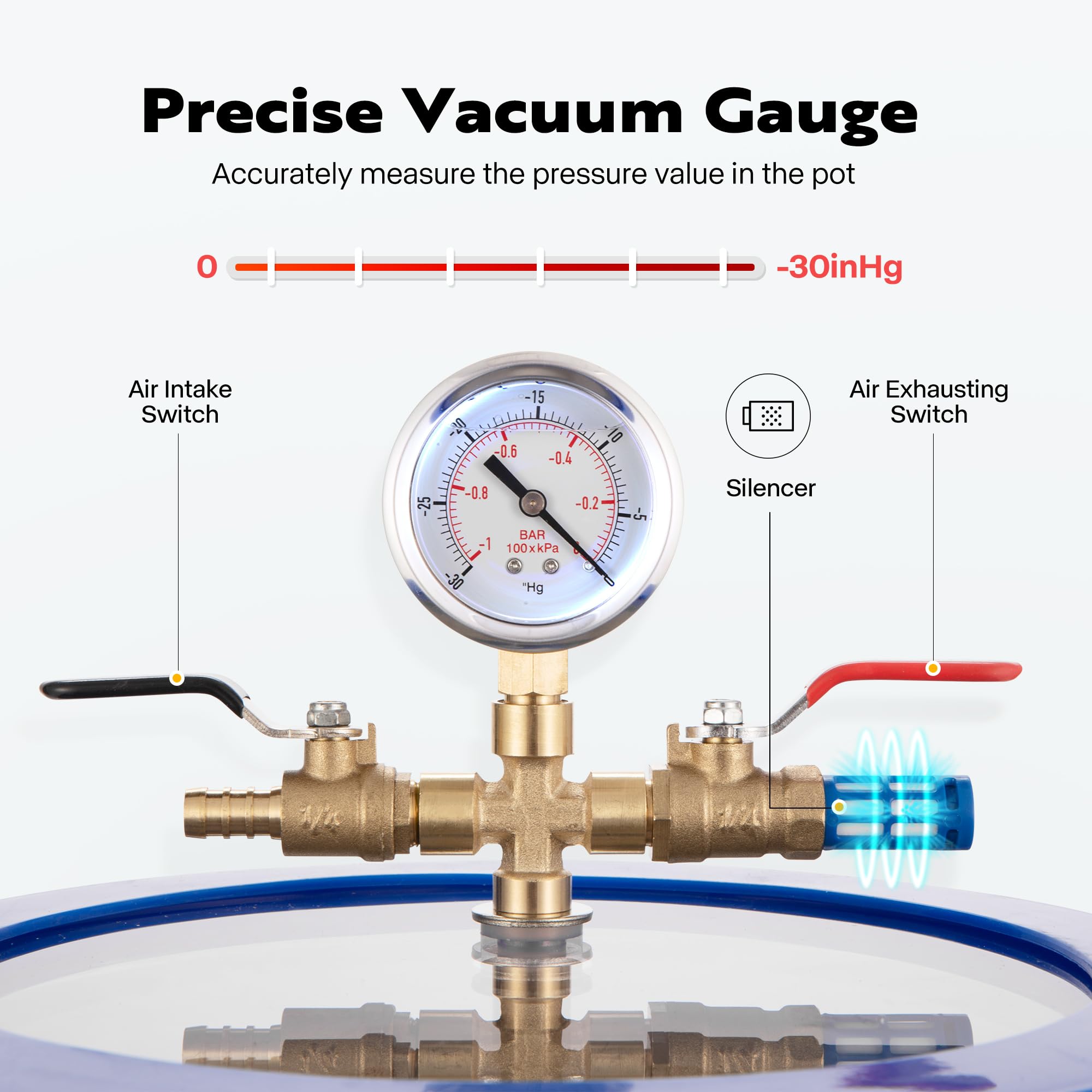 Mua VIVOHOME 3 Gallon Vacuum Degassing Chamber with Acrylic Lid, 304 ...