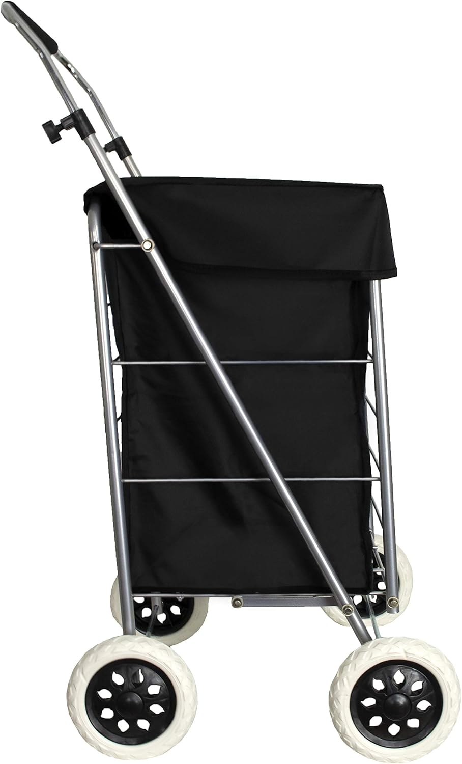 Classic Shopping Trolley (Black with 4 Wheels and Extendable Handle ...