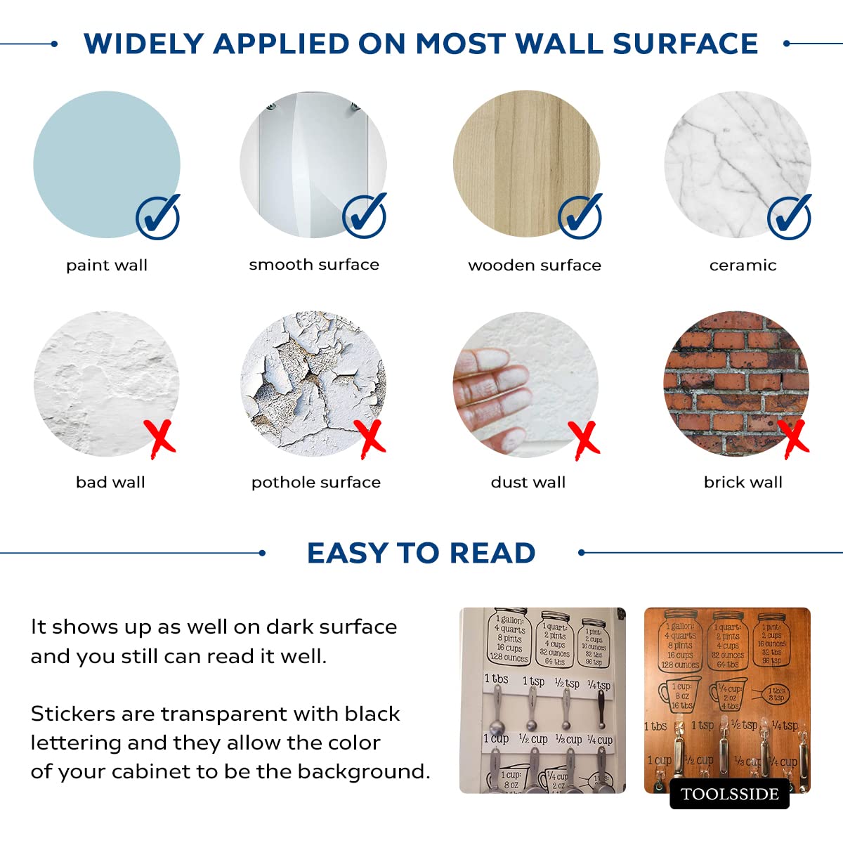 Mua Kitchen Measurement Conversion Chart - Vinyl Kitchen Labels ...