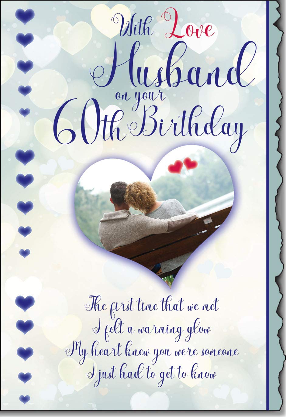 Husband 60th Birthday Card Lovely Verse Amazon co uk Kitchen Home