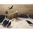 Amazon.com: Schenck Anguish Sheep Ewe Crows Carrion Painting Premium ...