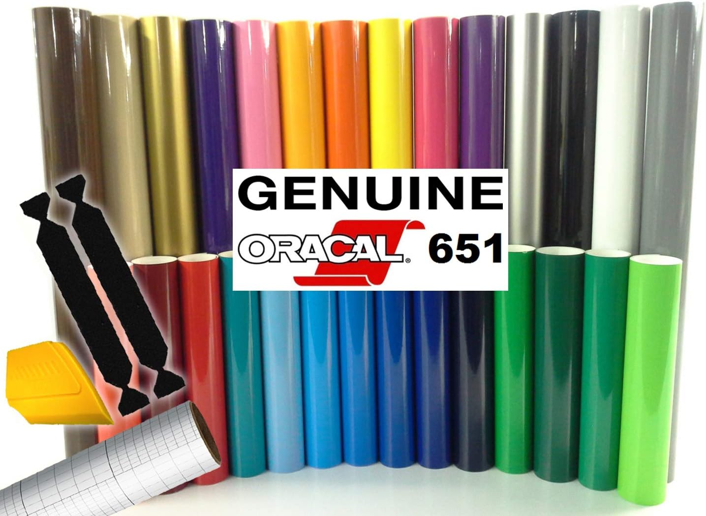 ORACAL 651 Multi-Color Vinyl 1ft x 5ft Roll Starter Kit Bundle for ...