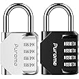 Puroma 2 Pack 4 Digit Combination Locks Outdoor Waterproof Padlock for ...