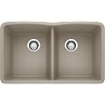 BLANCO 441286 Diamond Silgranit 50/50 Double Bowl Undermount Kitchen ...