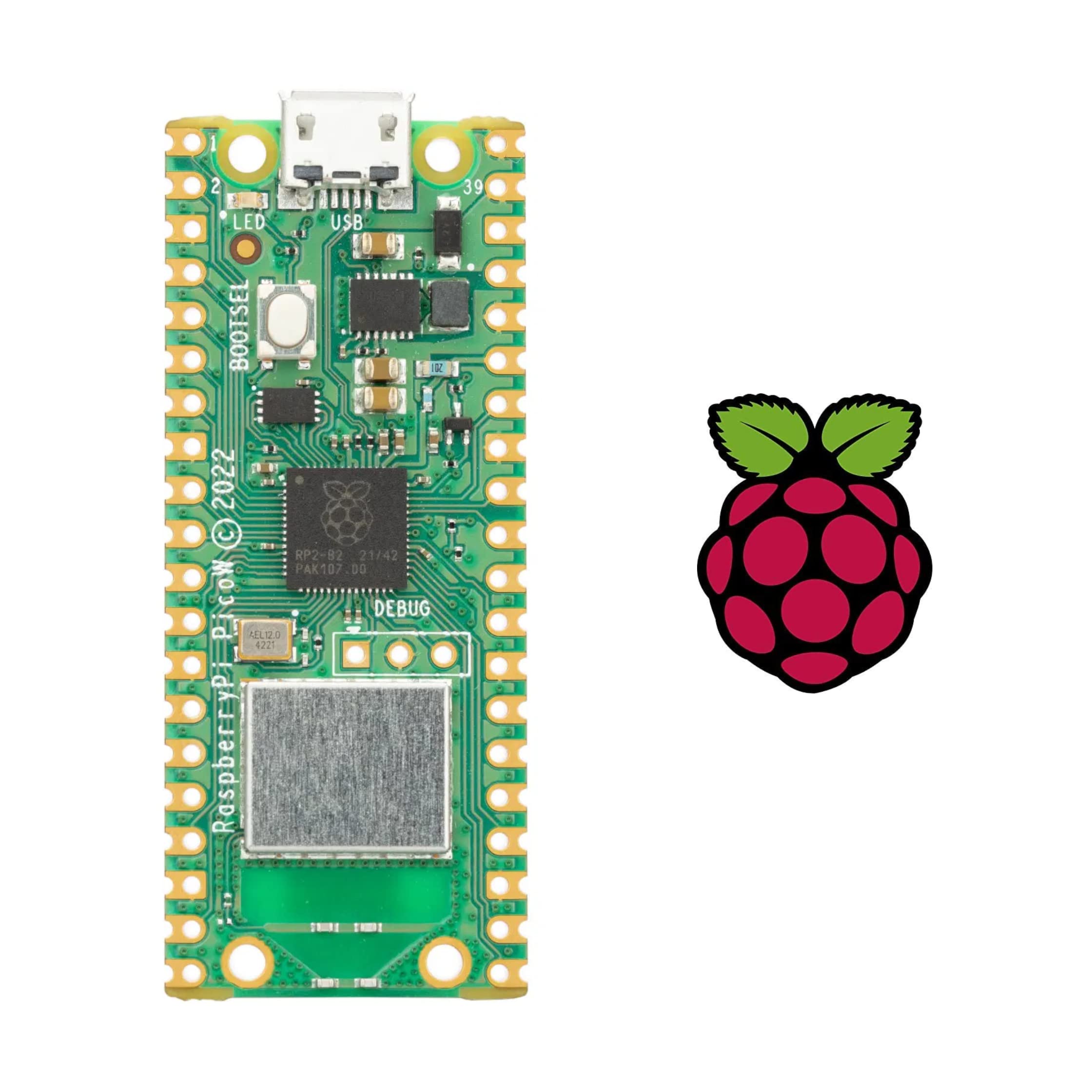 Mua Raspberry Pi Pico W (Wireless, WiFi) + Raspberry Pi Logo Sticker ...
