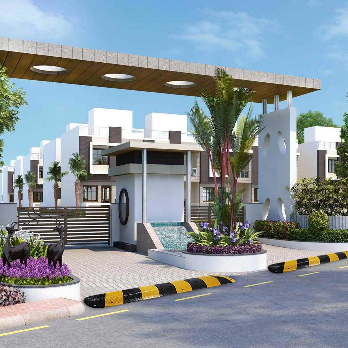 Mua Scinotec 6 Feet Rubber Speed Bumps 1 Pack 2 Channel Reductores De ...