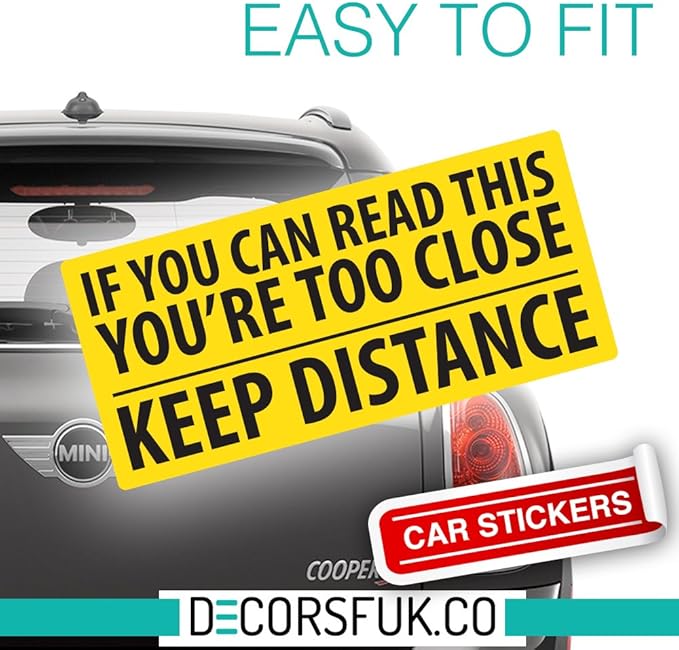Keep distance - Funny car sticker - decals for cars - black vinyl/best ...