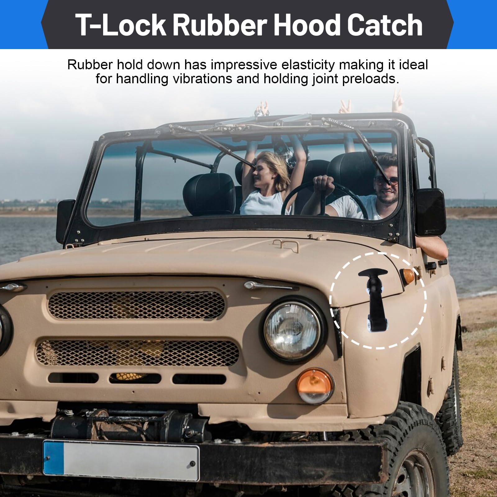 Rubber Flex T Handle Rubber Hood Latch For Tool Box Vehicle Engine Hood ...