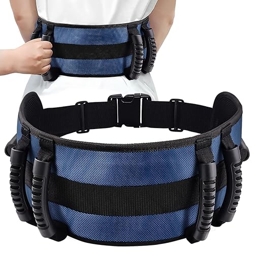 YHK Gait Belt with 6 Handles Adjustable Gait Belt for Elderly Transfers ...
