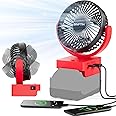 Amazon.com: Dinftin Cordless Portable Fan Compatible for Milwaukee M18 ...