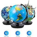 Amazon.com: Illuminated World Globe for Kids with Stand – Built-in LED ...