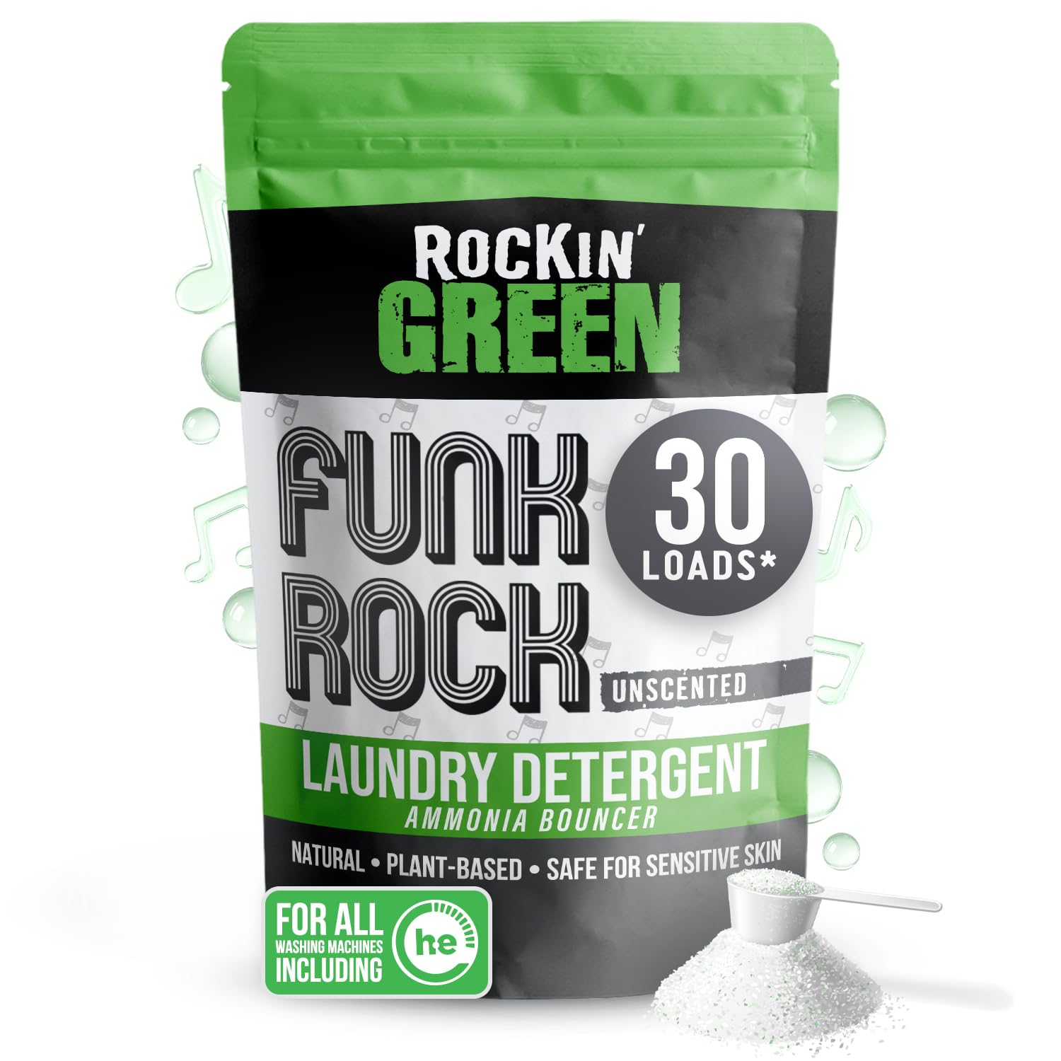 Rockin' Green Laundry Detergent, Plant based, All Natural Laundry ...