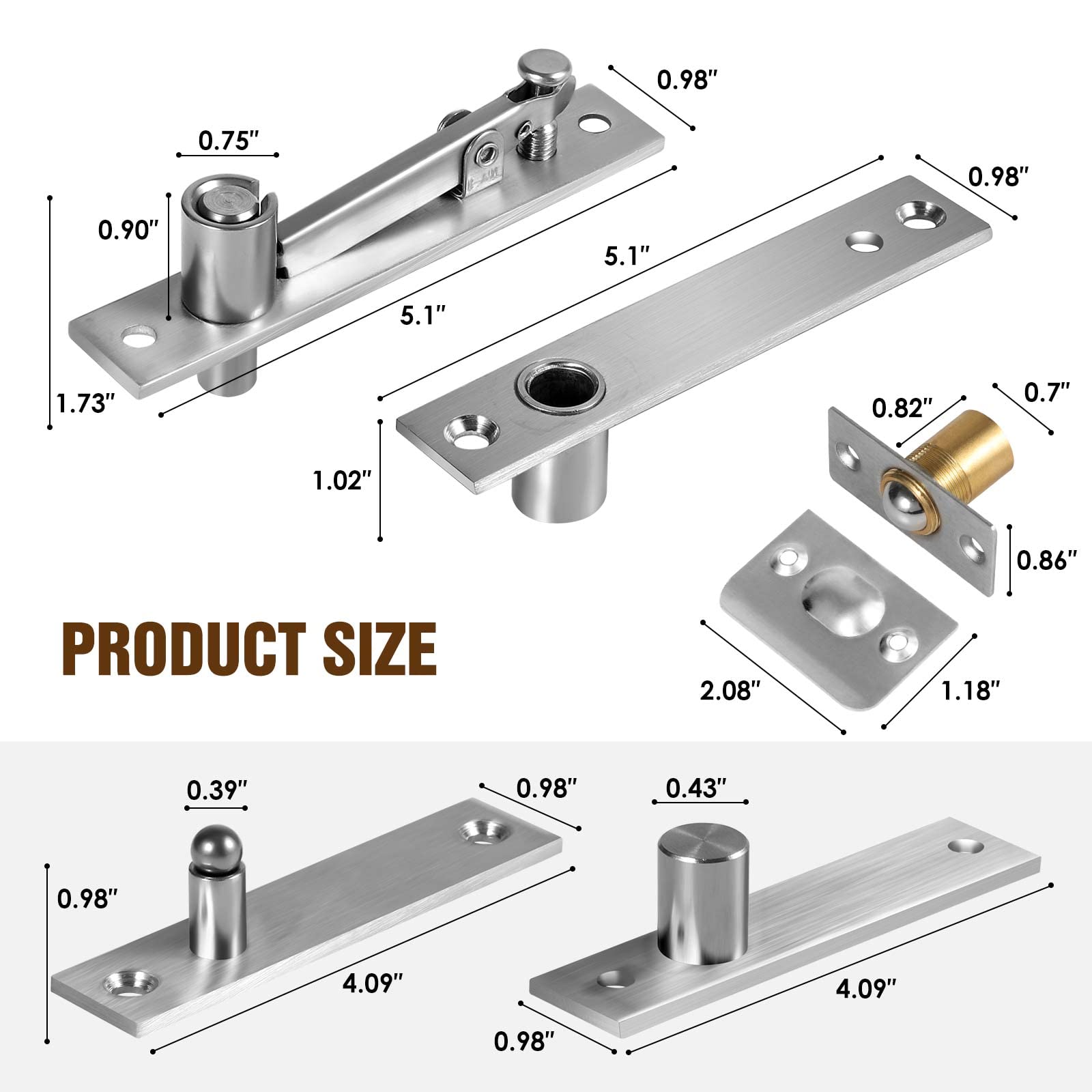 Mua Door Pivot Hinges,Invisible Pivot Hinge System with Door Ball Catch ...