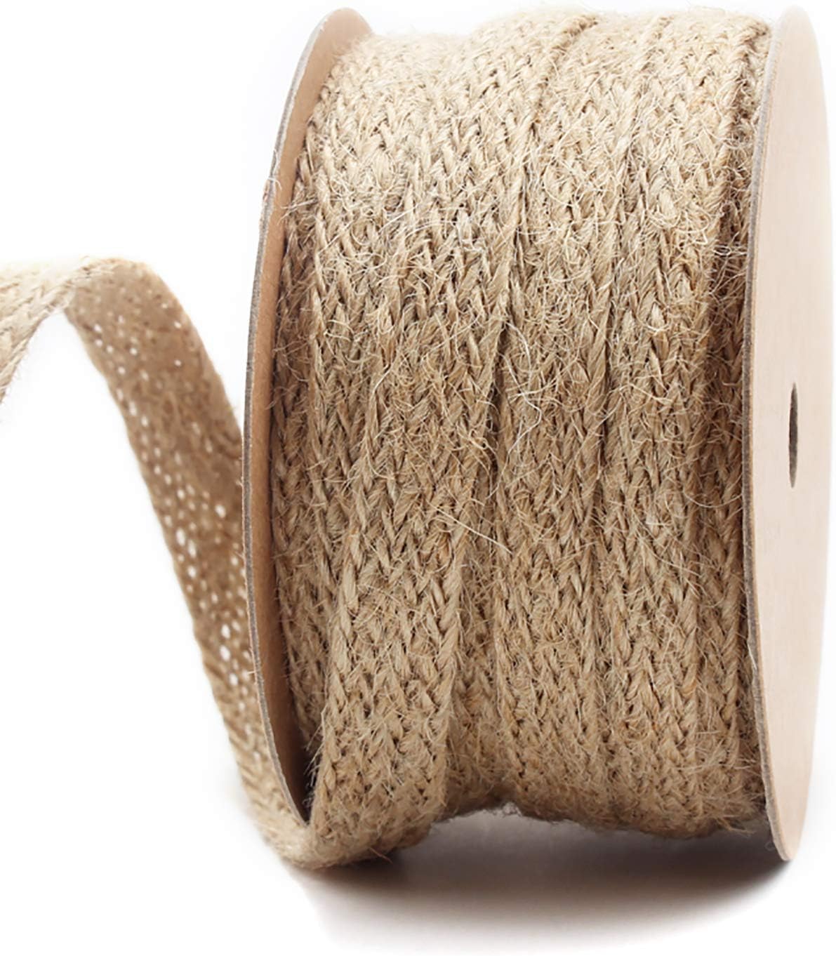 RUSPEPA 12MM Burlap Braided Hemp Rope String Hessian Ribbon Rope Party ...