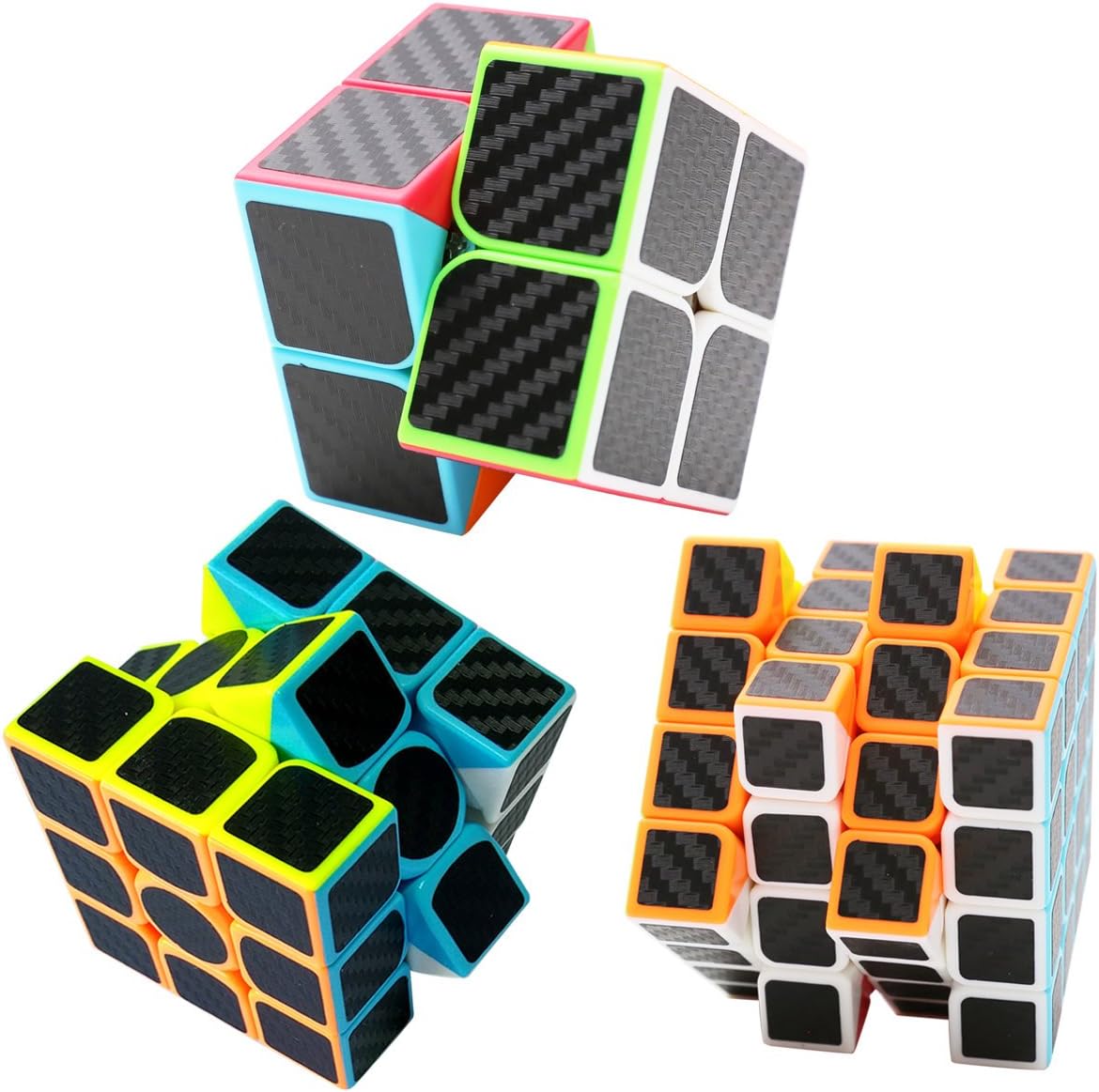 Coolzon Magic Cube Set 2x2x2 + 3x3x3 + 4x4x4, 3 Pack Speed Puzzle Cubes ...