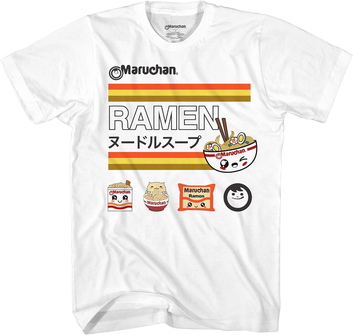 Amazon.com: Maruchan Men's Ramen Noodle Instant Lunch Logo T-Shirt ...