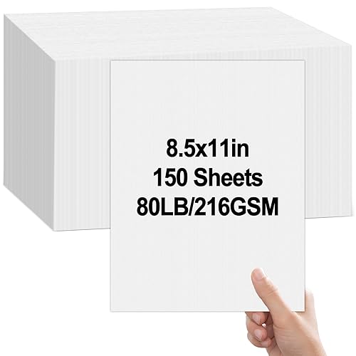party greeting 150 Sheets Linen Cardstock Paper 8.5 x 11 Linen Textured ...