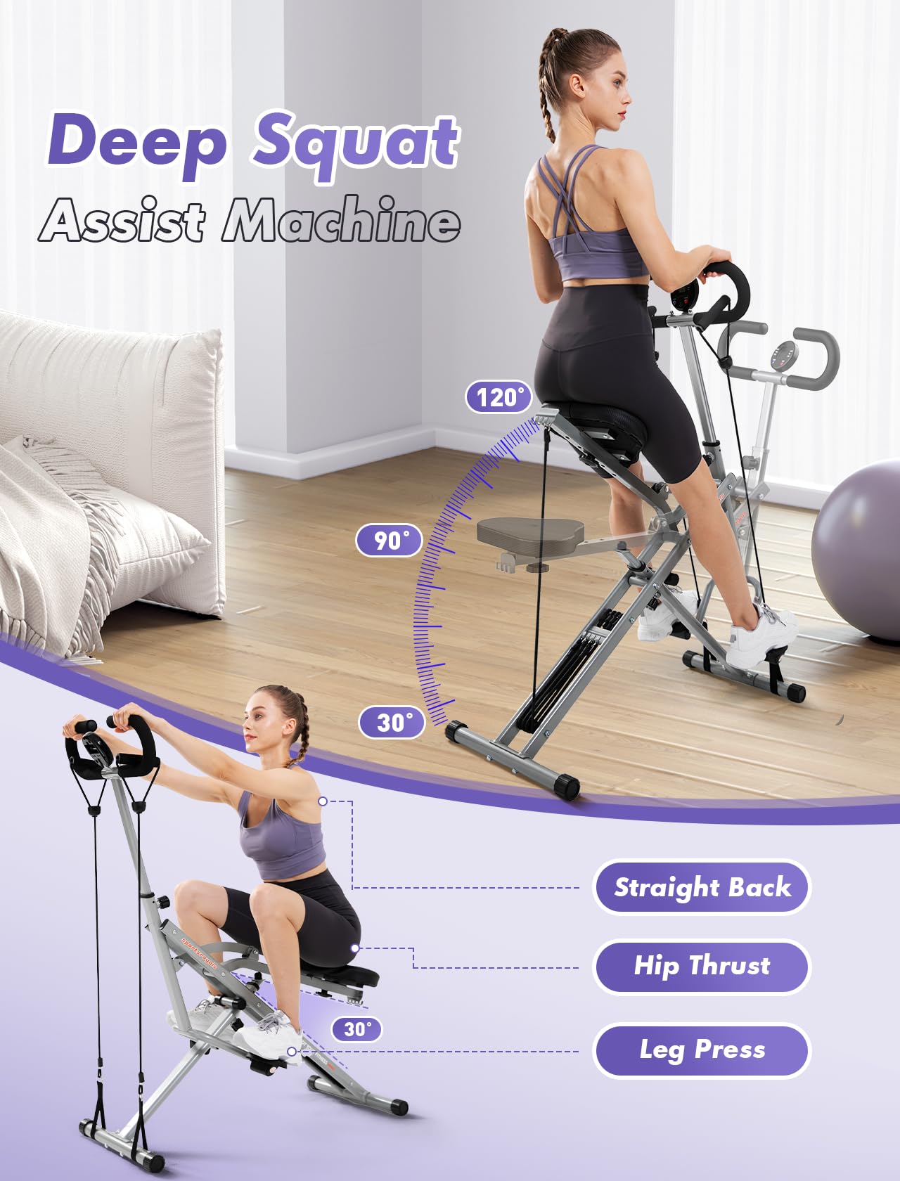 Mua Sportsroyals Pink Squat Machine for Home,Rodeo Core Exercise ...