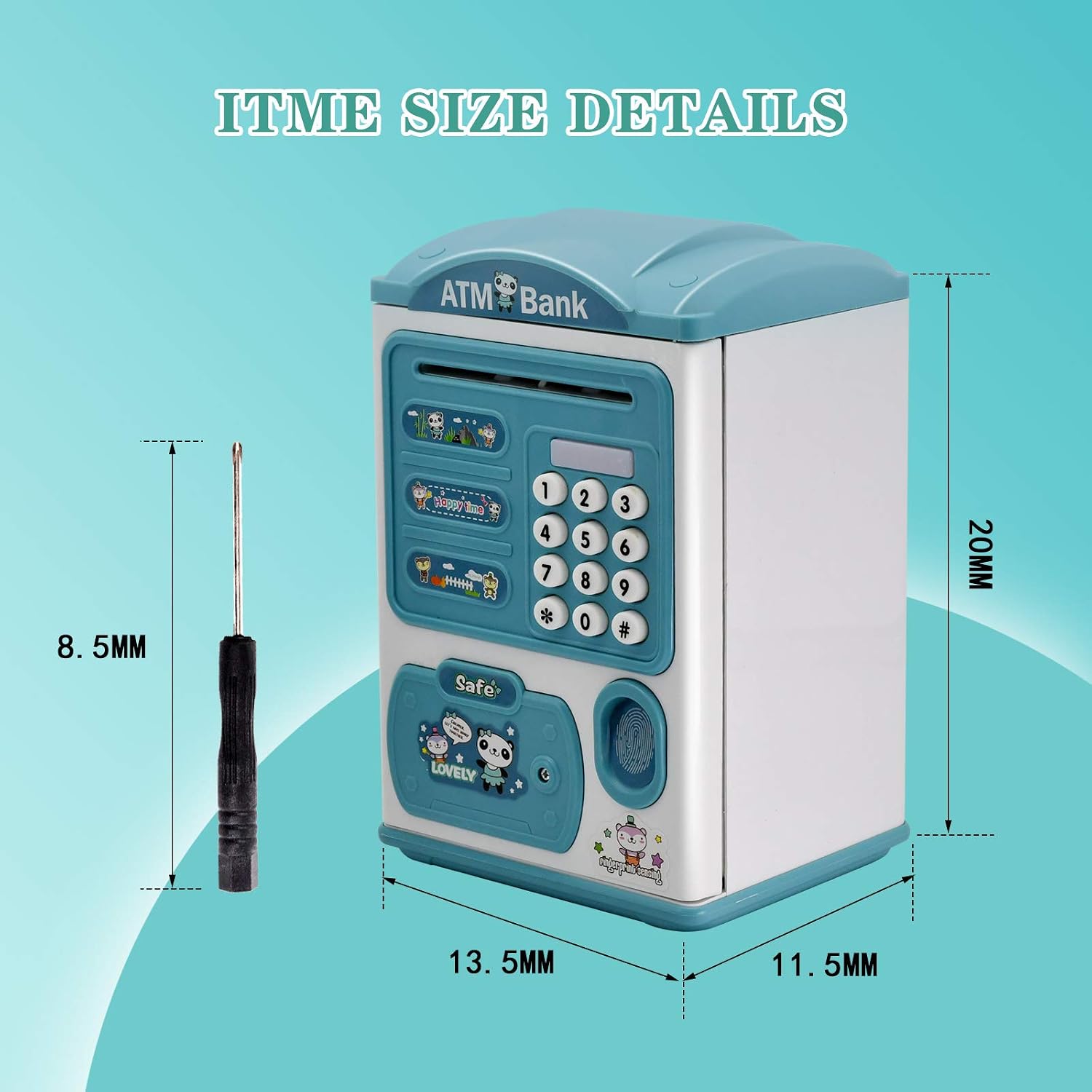 Money Box for Kids,Electronics Piggy Bank Cash Coin ATM Machine ...