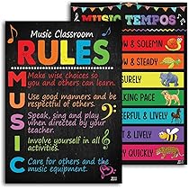 Educational Posters Minitowz Music Classroom Rules Posters For Elements ...