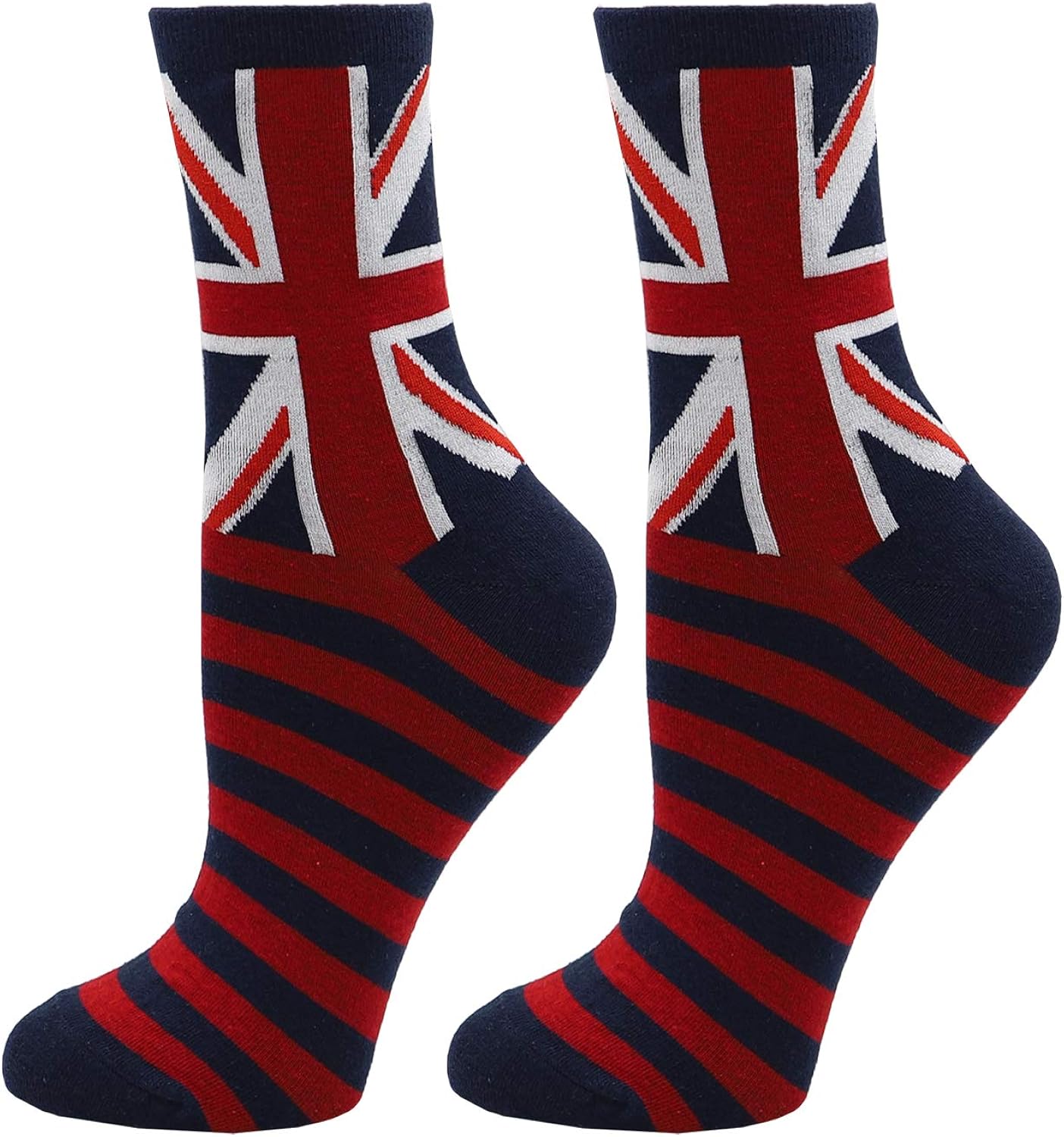 Men Uk Flag Print British Flag Colorful Dress Socks Casual Cotton Crew ...
