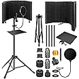 Amazon.com: Dmsky Microphone Isolation Shield with Pop Filter & Tripod ...