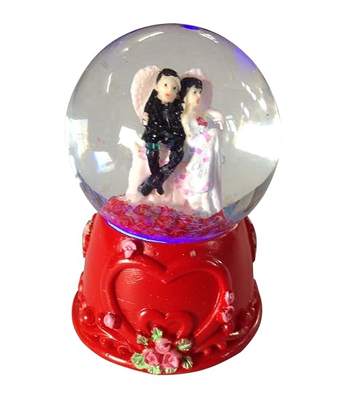 Buy Unique Arts & Interiors Love Couple in Small Crystal Glass Ball ...
