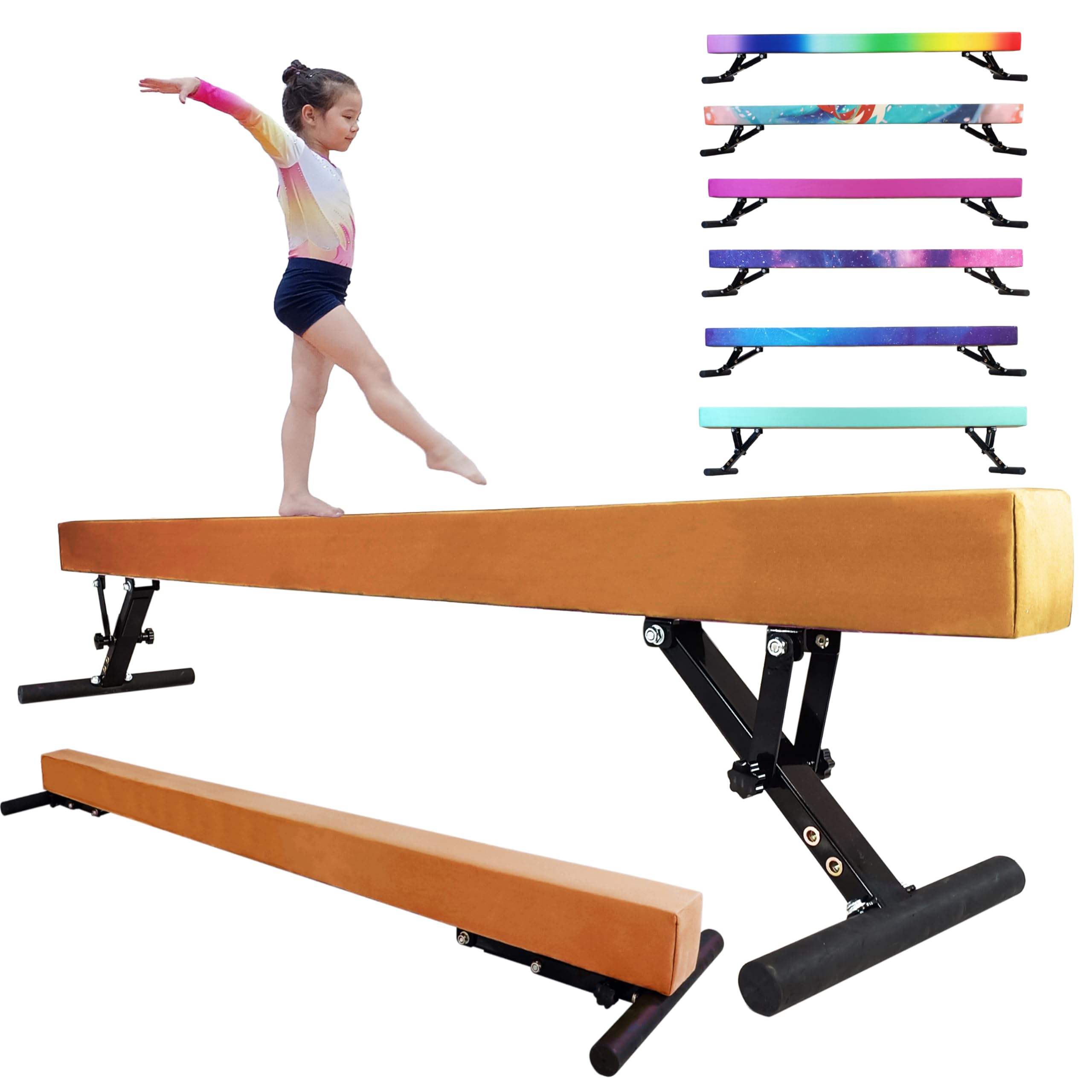 Seliyoo Adjustable Balance Beam,8FT gymnasitcs Beam, Balance Beam for ...