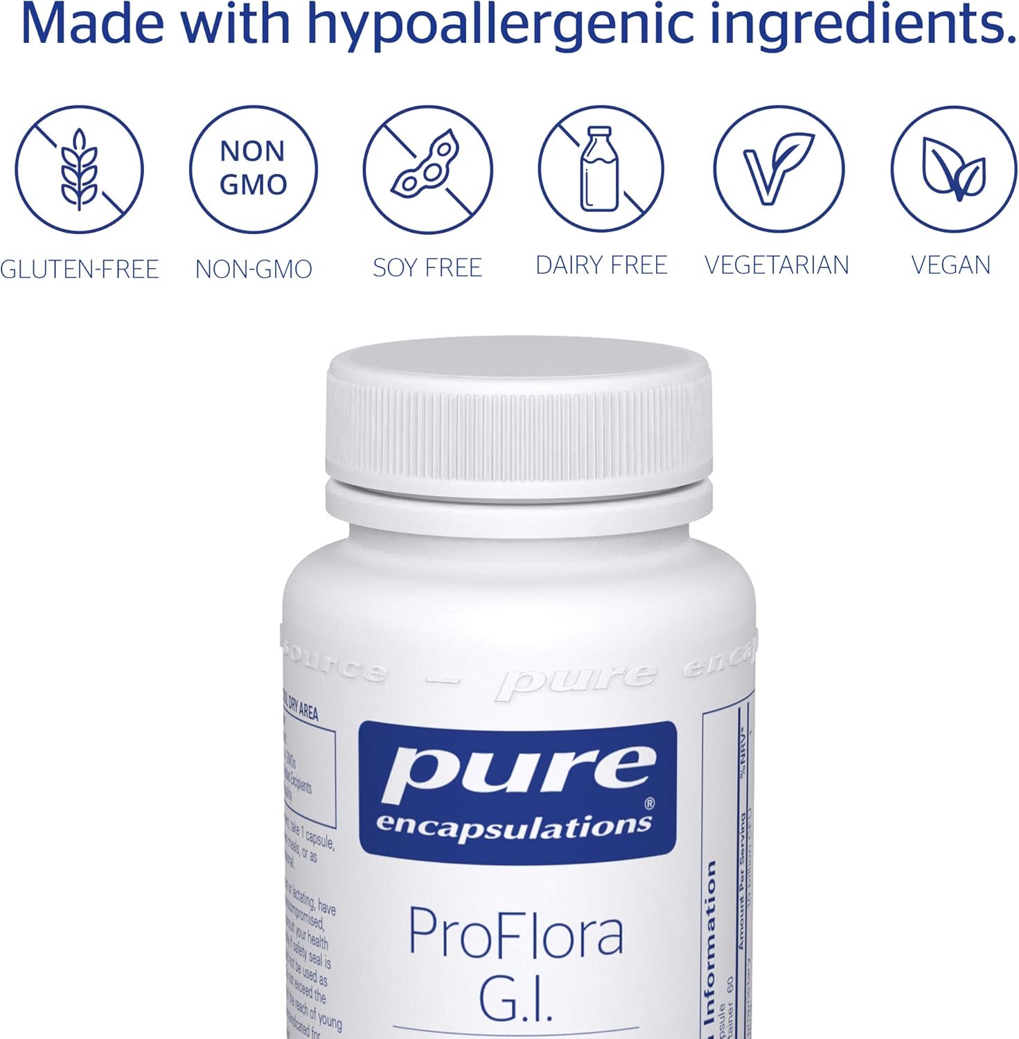 Pure Encapsulations – ProFlora G.I. – Broad-Spectrum Probiotic Blend ...