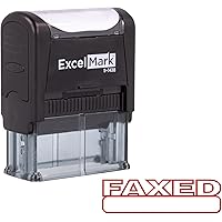 Amazon.com : FAXED Self Inking Rubber Stamp - Red Ink : Business Stamps ...