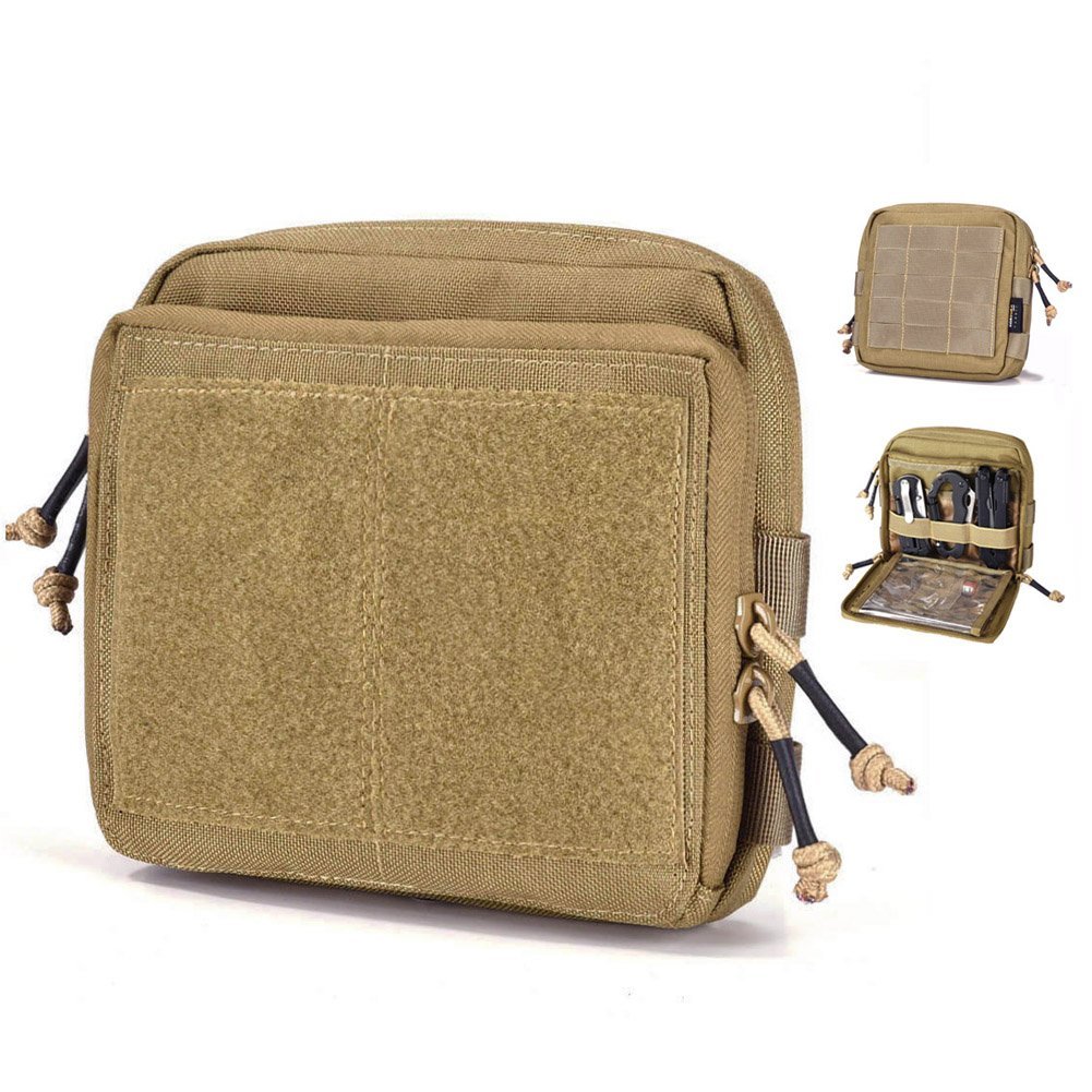 Tactical Admin Pouch EDC Molle Military Bag Organizer Tan