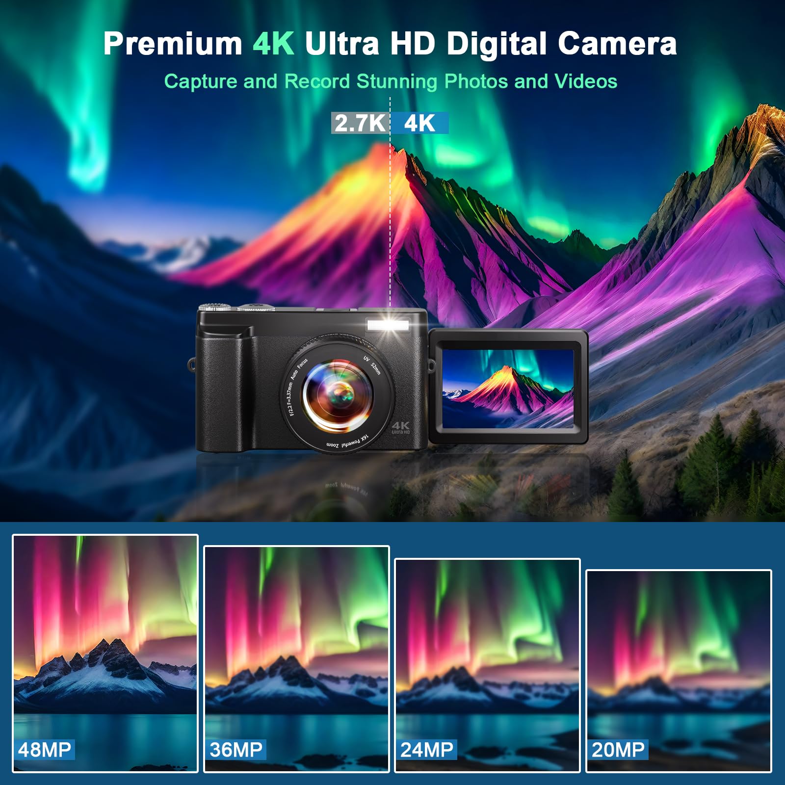 Mua 4K Digital Camera for Photography, 48MP Auto-Focus Vlogging Camera ...