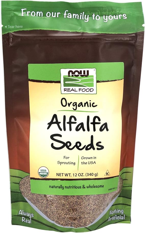 NOW Foods Organic Alfalfa Seeds, 12-Ounce: Amazon.ca: Health & Personal ...