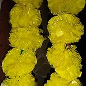 Buy Phool Mala Plastic Artificial Flowers Marigold Garlands for ...