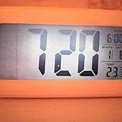 Battery Operated Digital LCD Alarm Clock Automatic Night Glow With ...